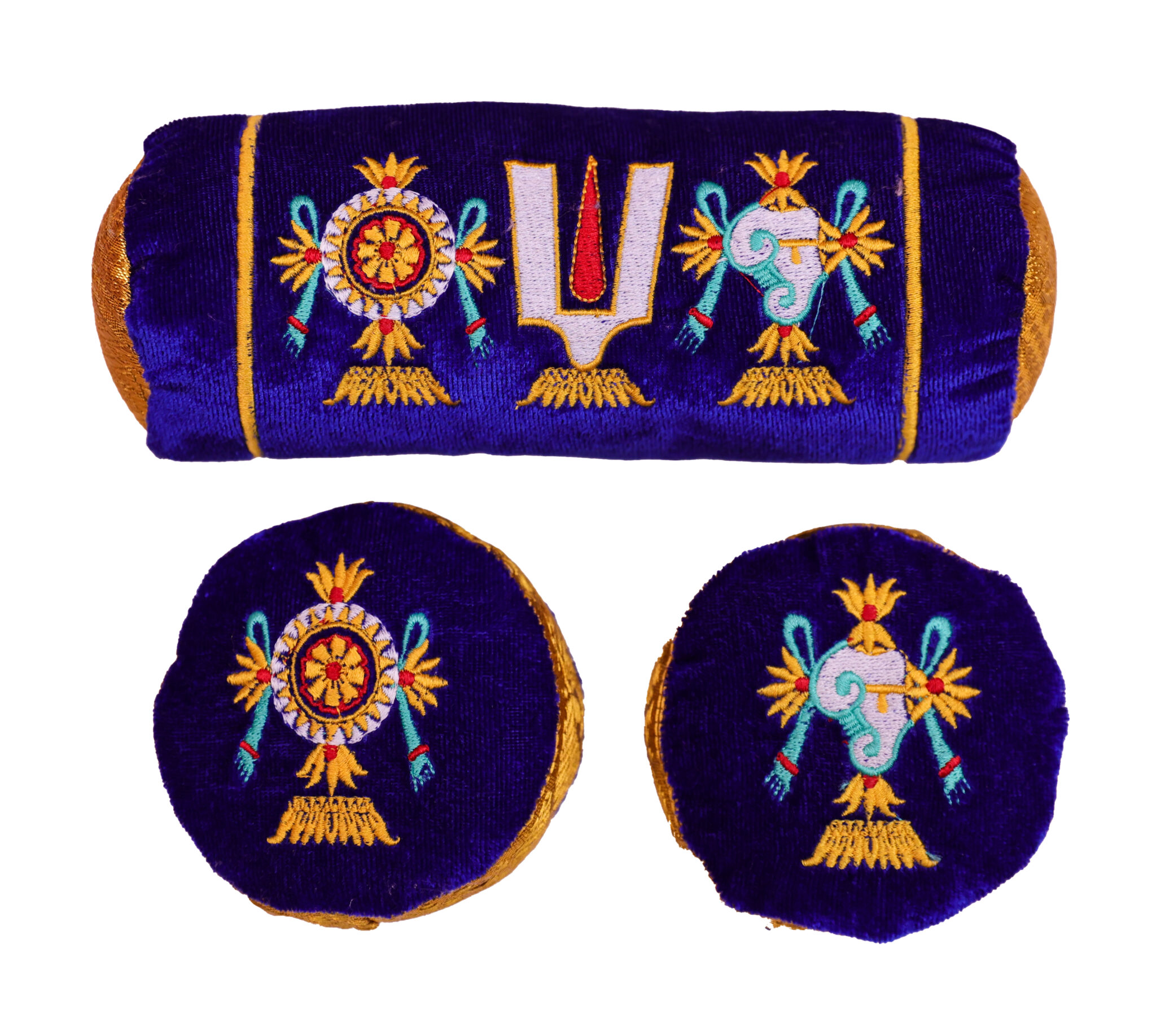 Tenkalai small Cylinder Dindu Blue – Ramanujcreations